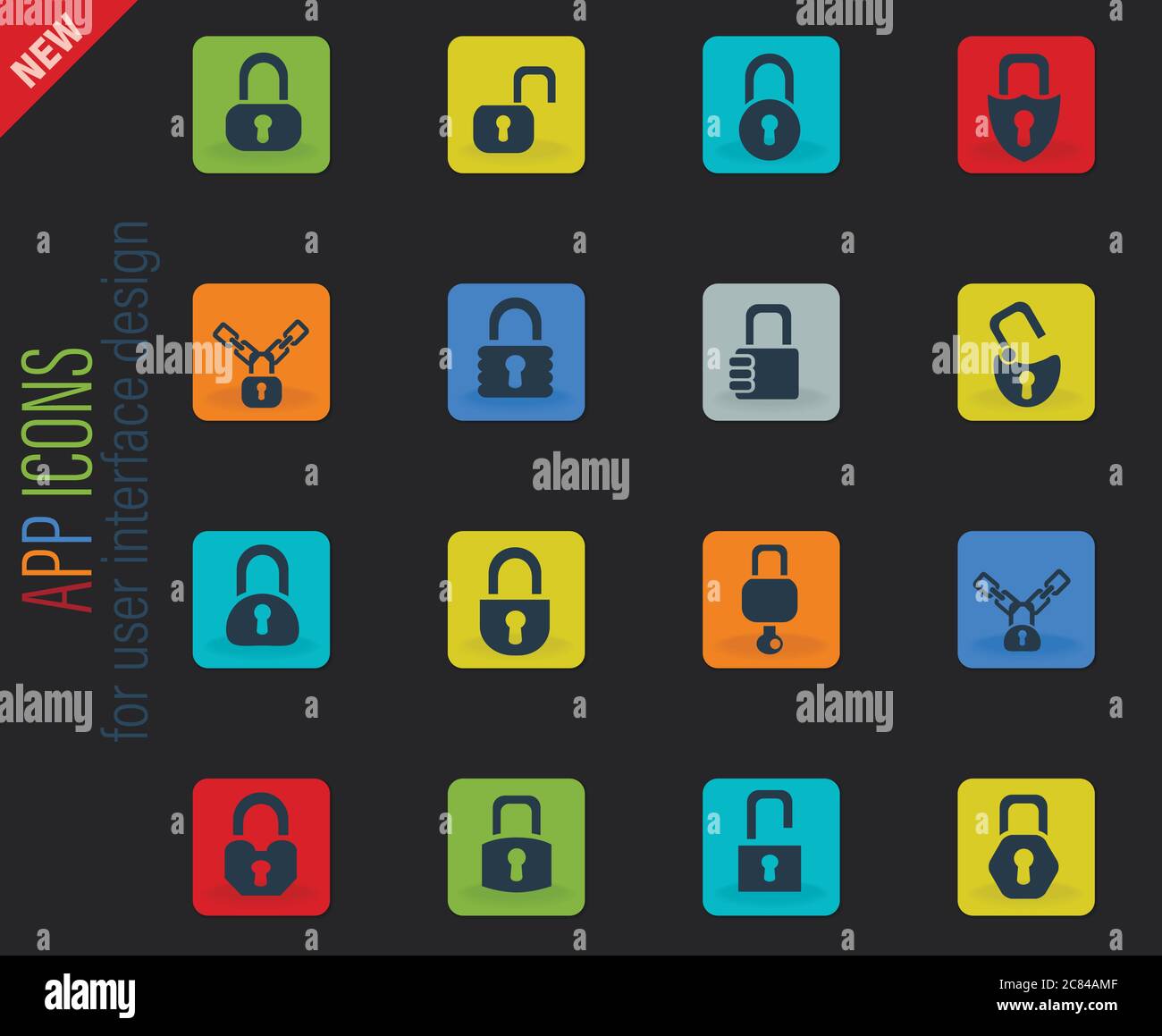 lock icons set Stock Vector Image & Art - Alamy