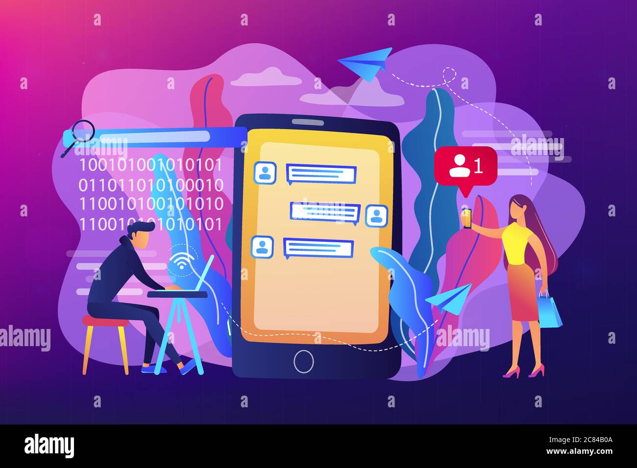 Cyberstalking background Stock Vector Images - Alamy
