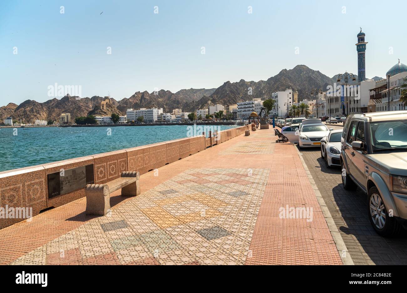 Gulf of Oman Promenade in the center of Mutrah, province of Muscat ...