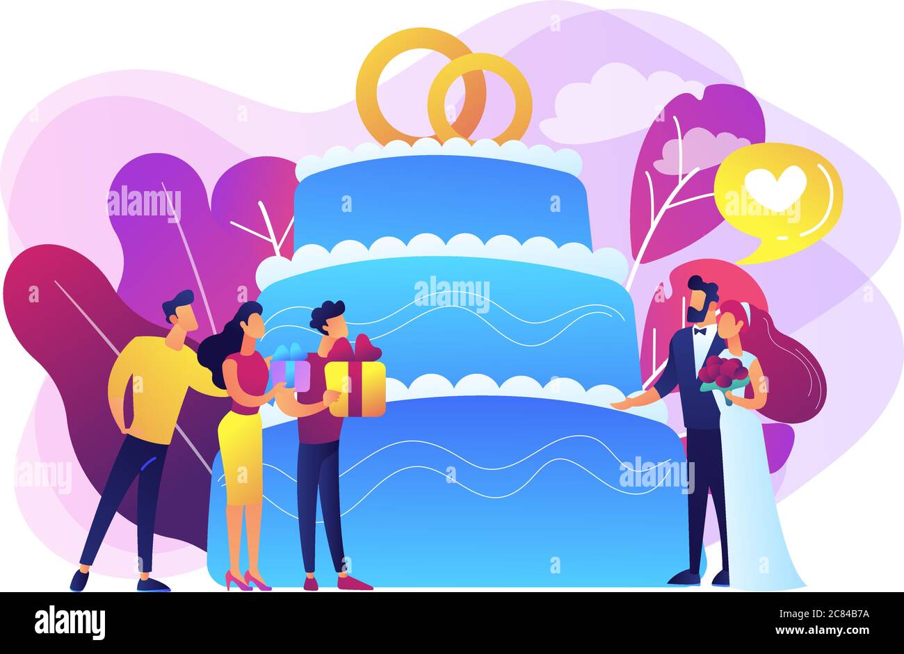 Wedding party concept vector illustration Stock Vector Image & Art - Alamy