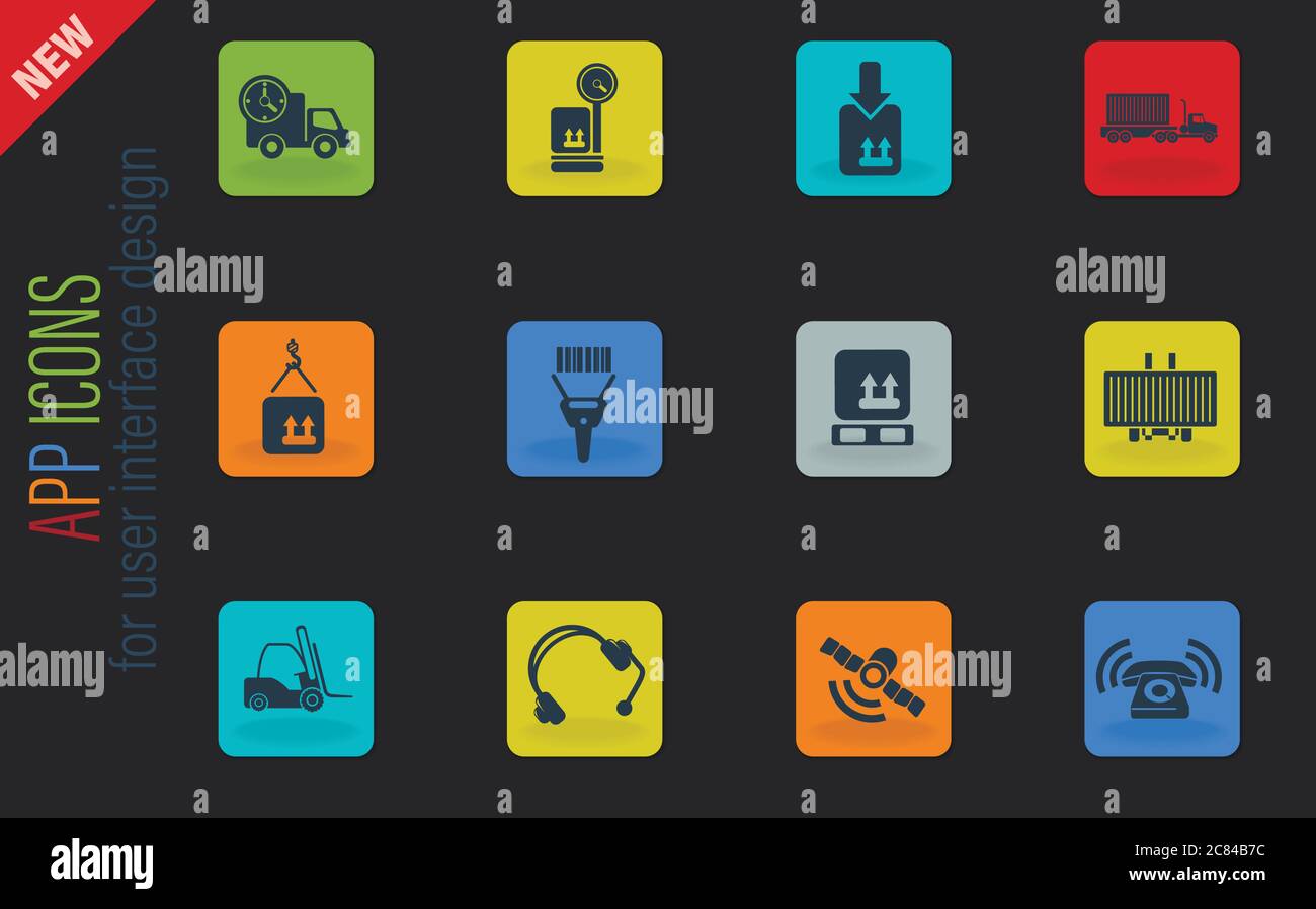 Logistics icon set Stock Vector Image & Art - Alamy