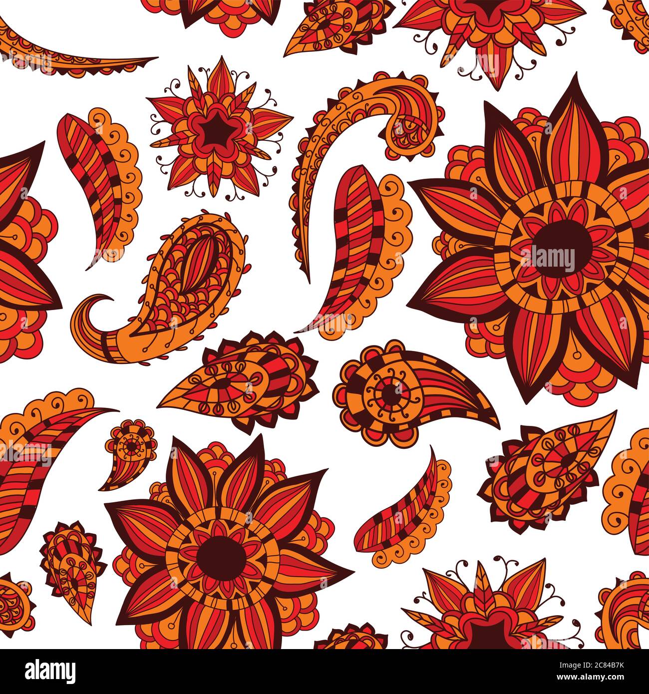 Vector patterns painted by hand. Beautiful doodle. Design elements ...