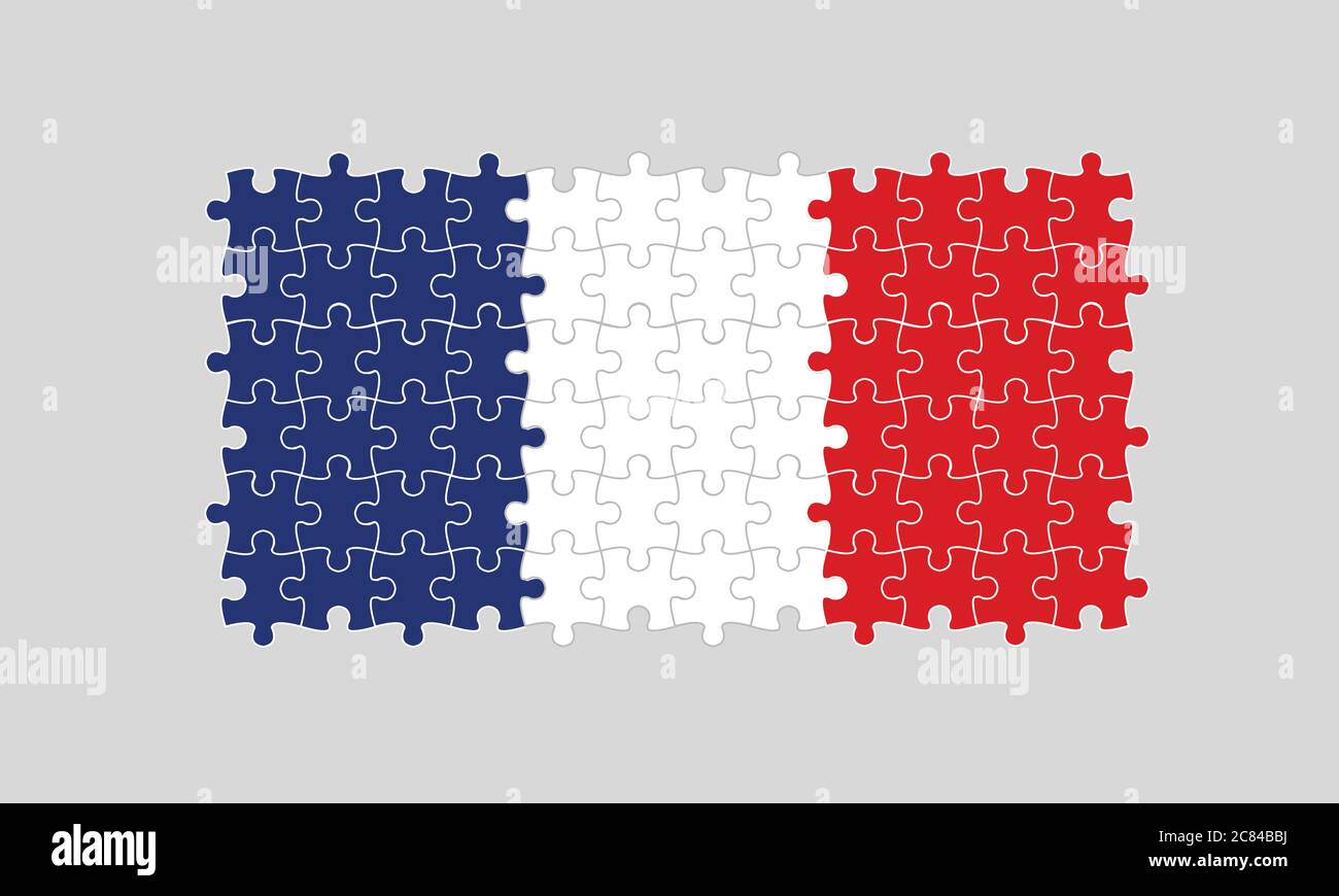 France puzzle flag vector illustration Stock Vector Image & Art - Alamy