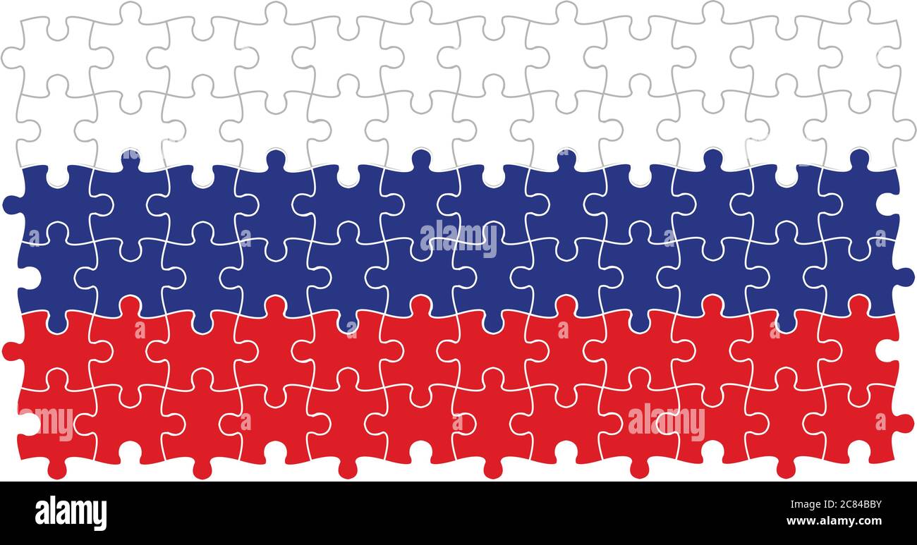 Russia puzzle flag vector illustration Stock Vector Image & Art - Alamy