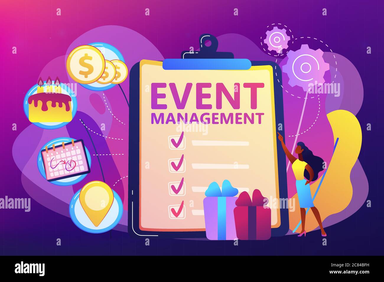 Event management concept vector illustration Stock Vector Image & Art ...