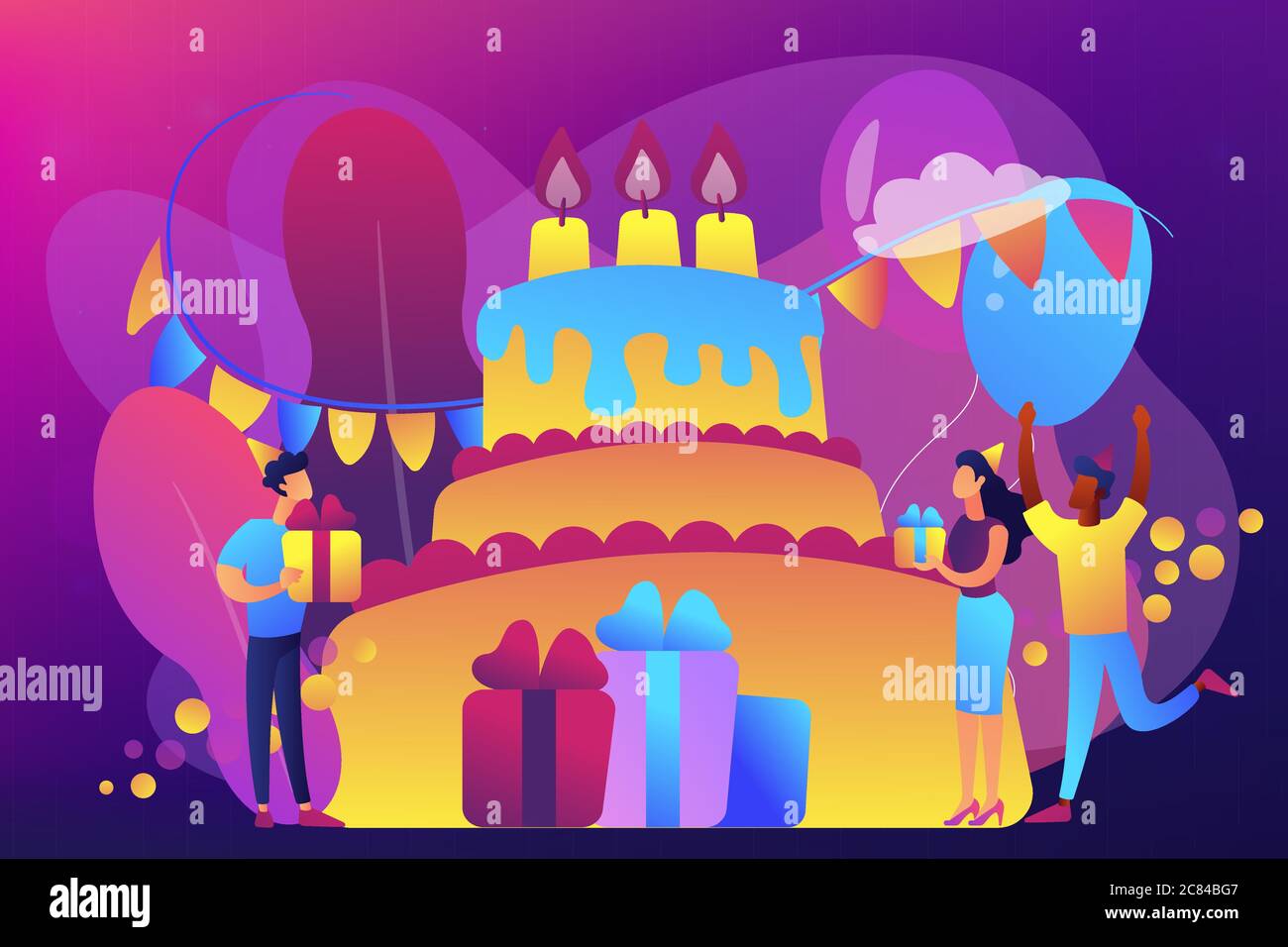 Birthday party concept vector illustration Stock Vector Image & Art - Alamy