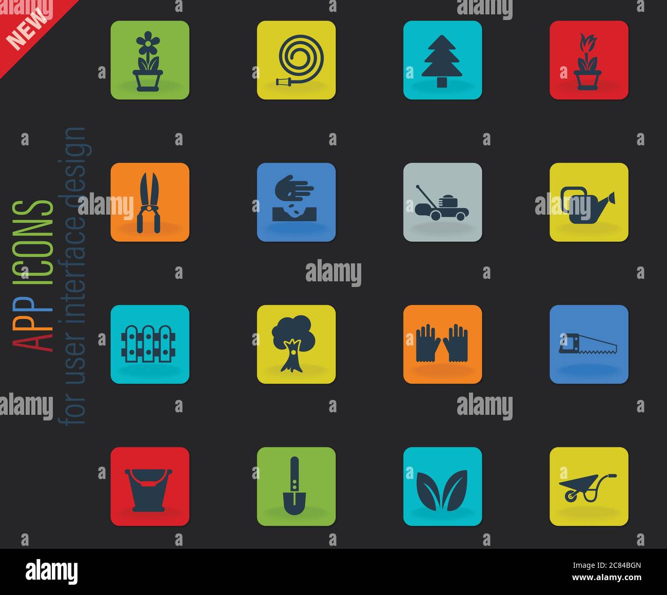 landscape design icon set Stock Vector Image & Art - Alamy