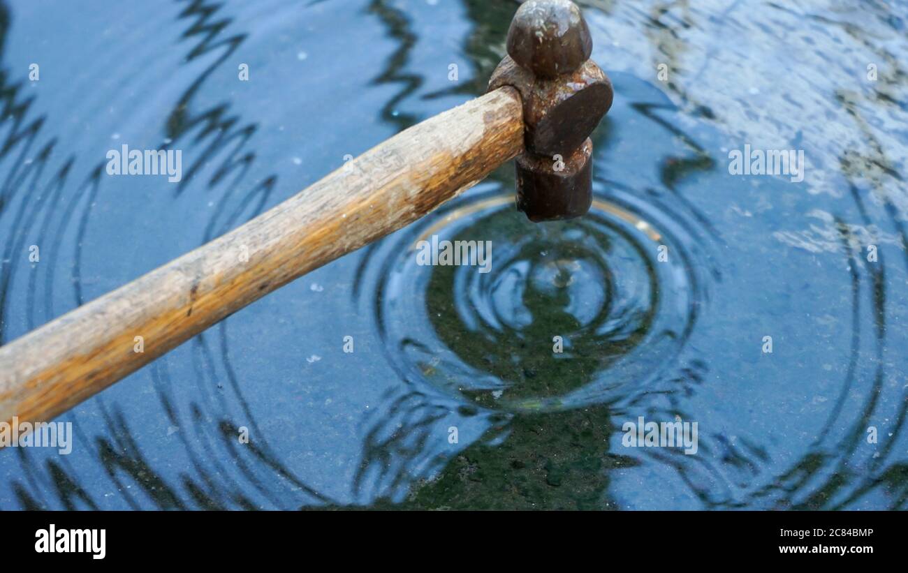 Old iron sledgehammer close hi-res stock photography and images - Alamy