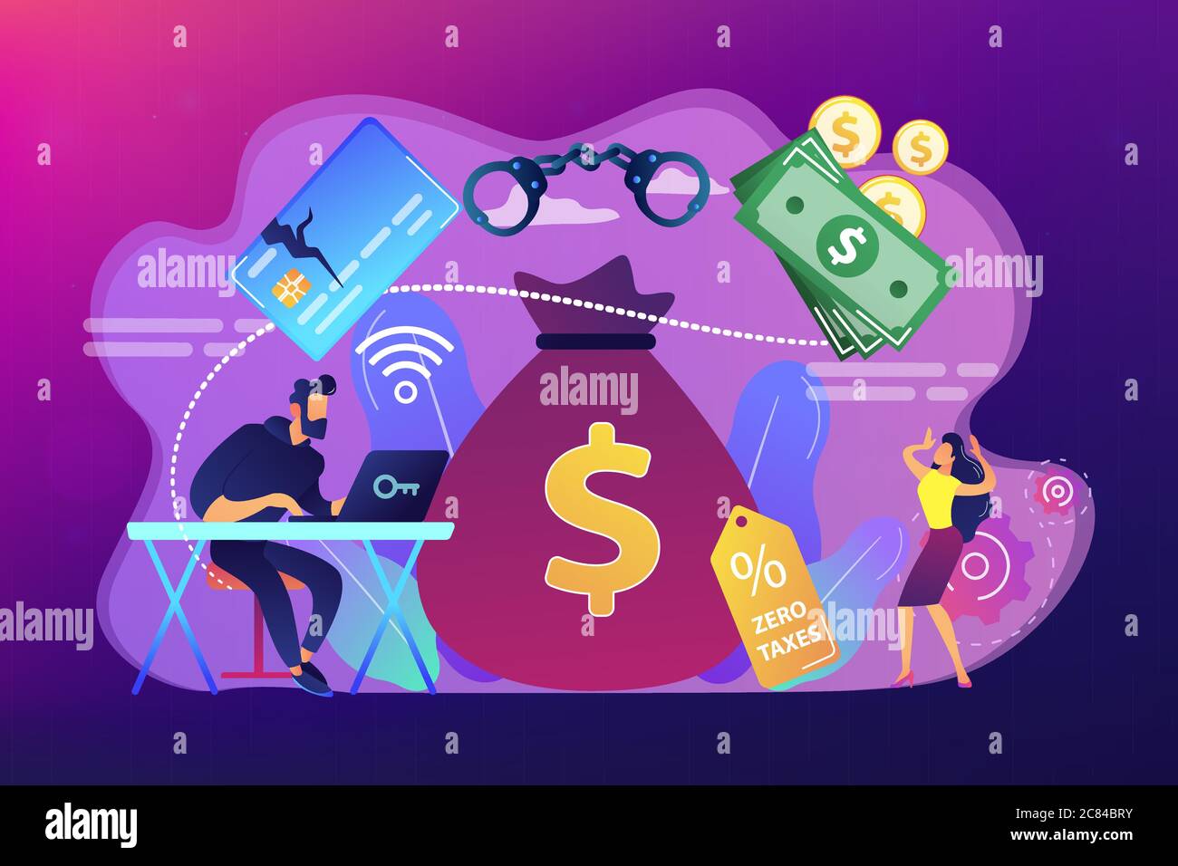 Financial crimes concept vector illustration Stock Vector Image & Art ...