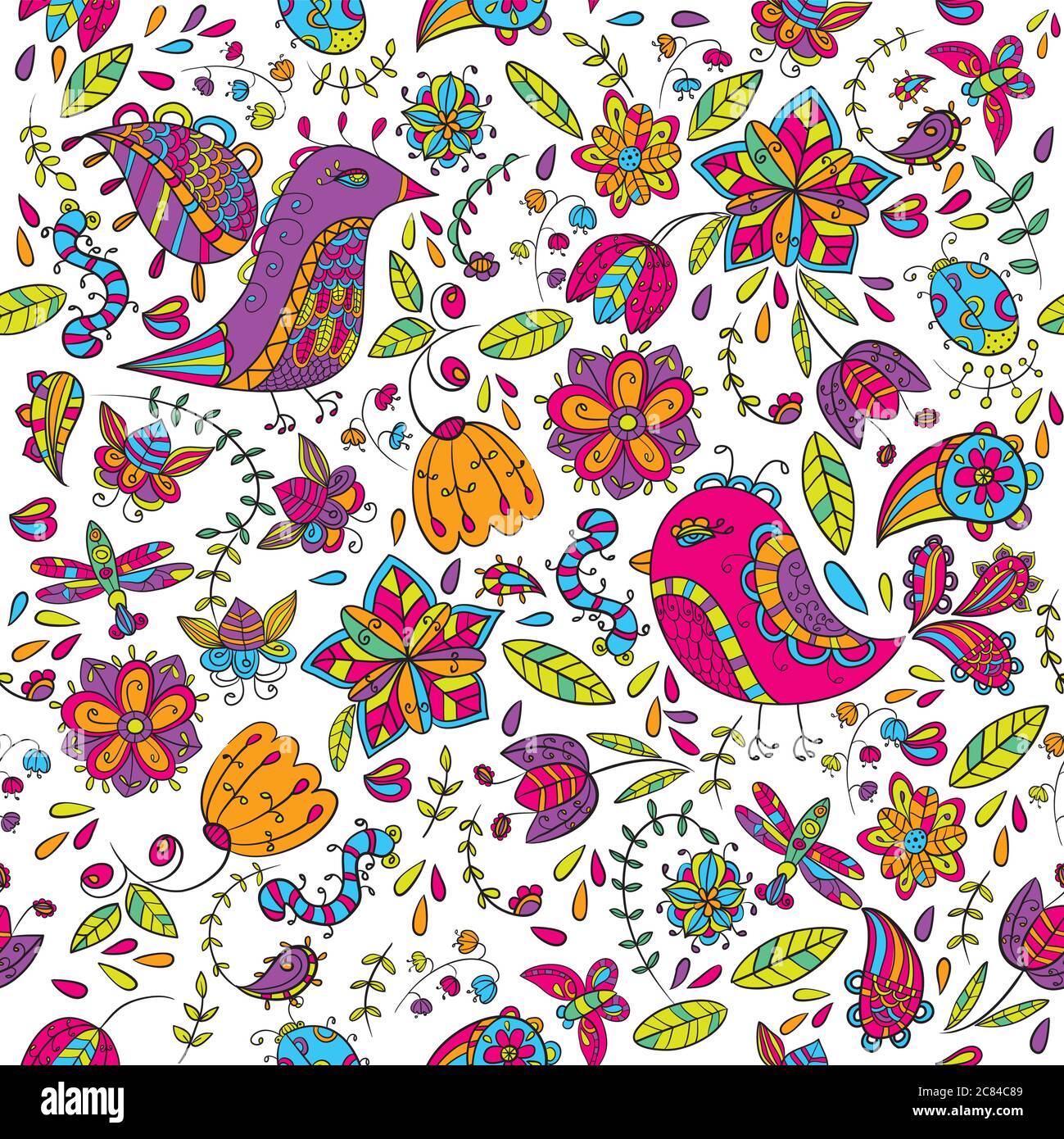 Vector patterns painted by hand. Beautiful doodle. Design elements ...
