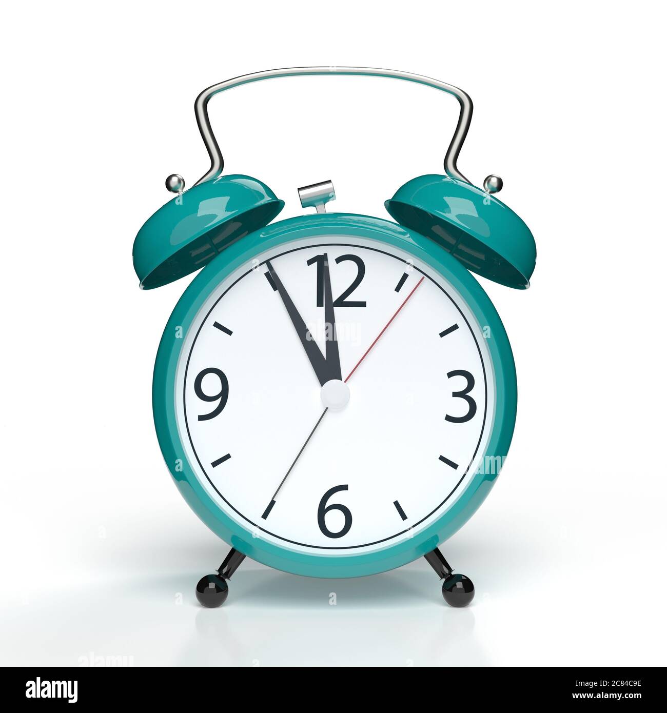 Abstract alarm clock on white background. 3D rendering Stock Photo - Alamy