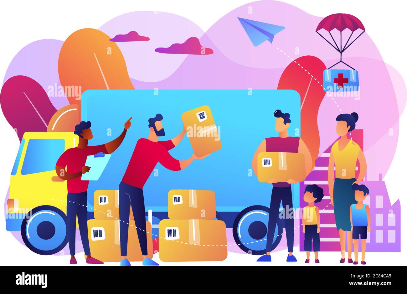 Humanitarian aid concept vector illustration Stock Vector Image & Art ...