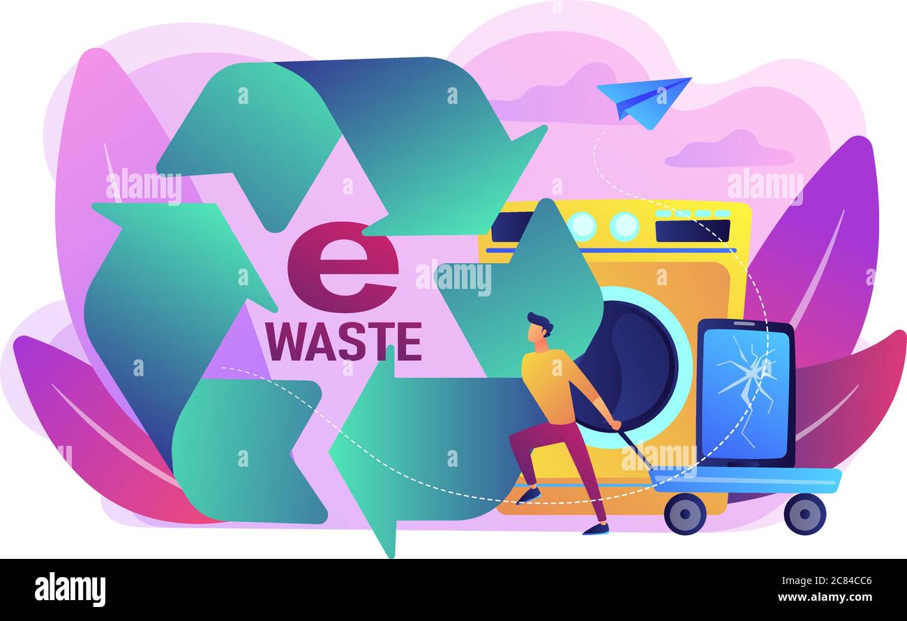 E-waste reduction concept vector illustration Stock Vector Image & Art ...