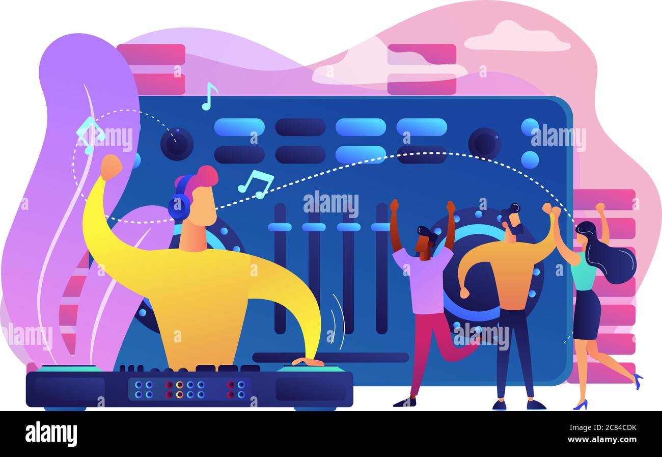 Electronic music concept vector illustration Stock Vector Image & Art ...