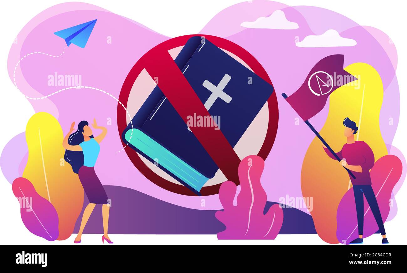 Atheistic world view concept vector illustration Stock Vector Image ...