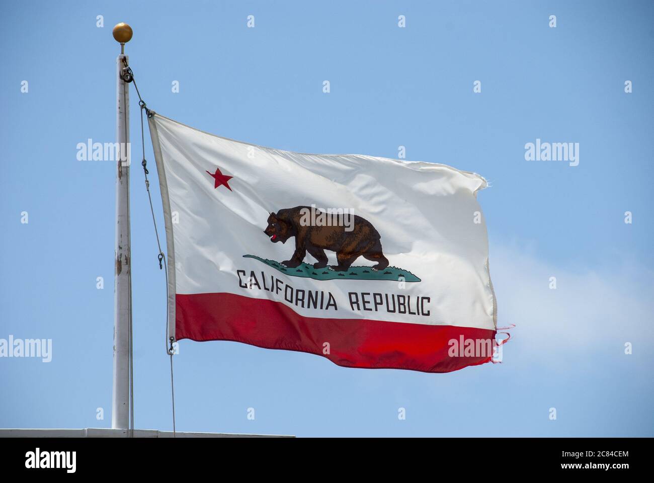 California flag hi-res stock photography and images - Alamy