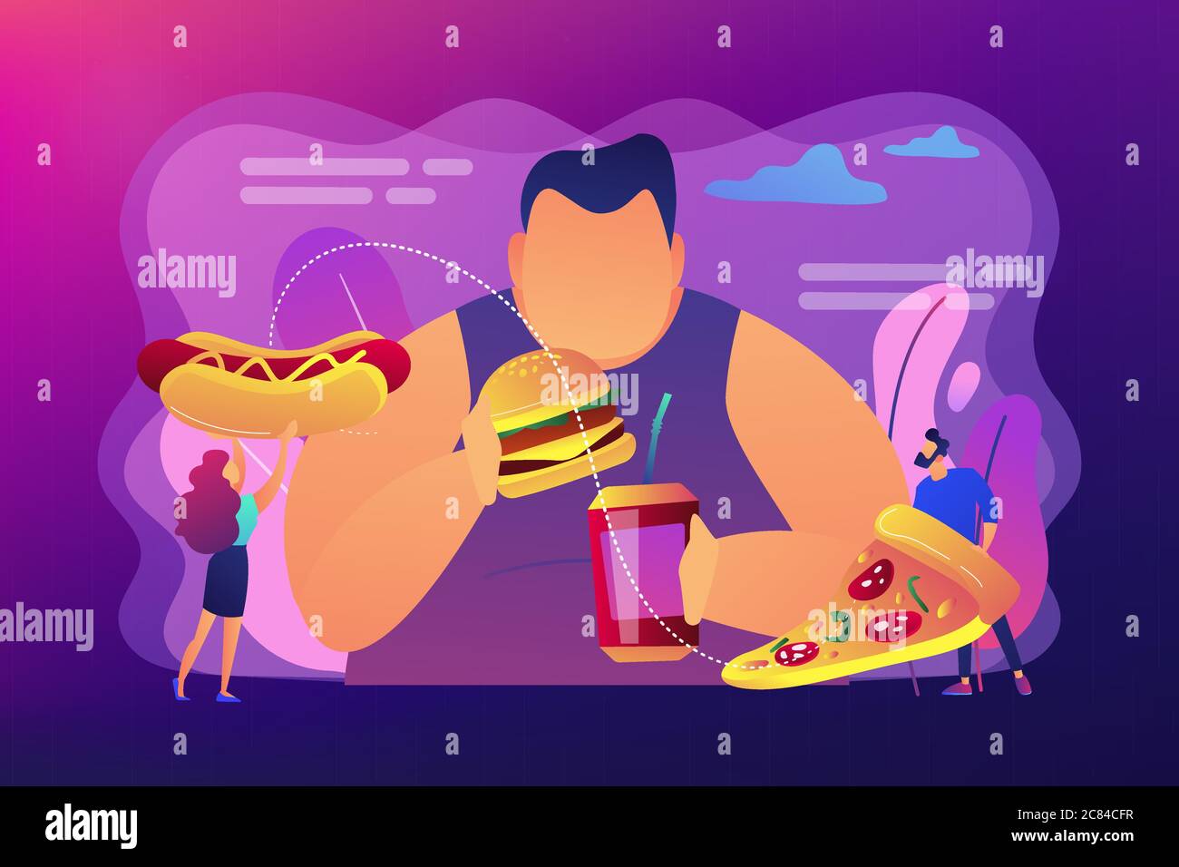 Compulsive Overeating Stock Vector Images - Alamy