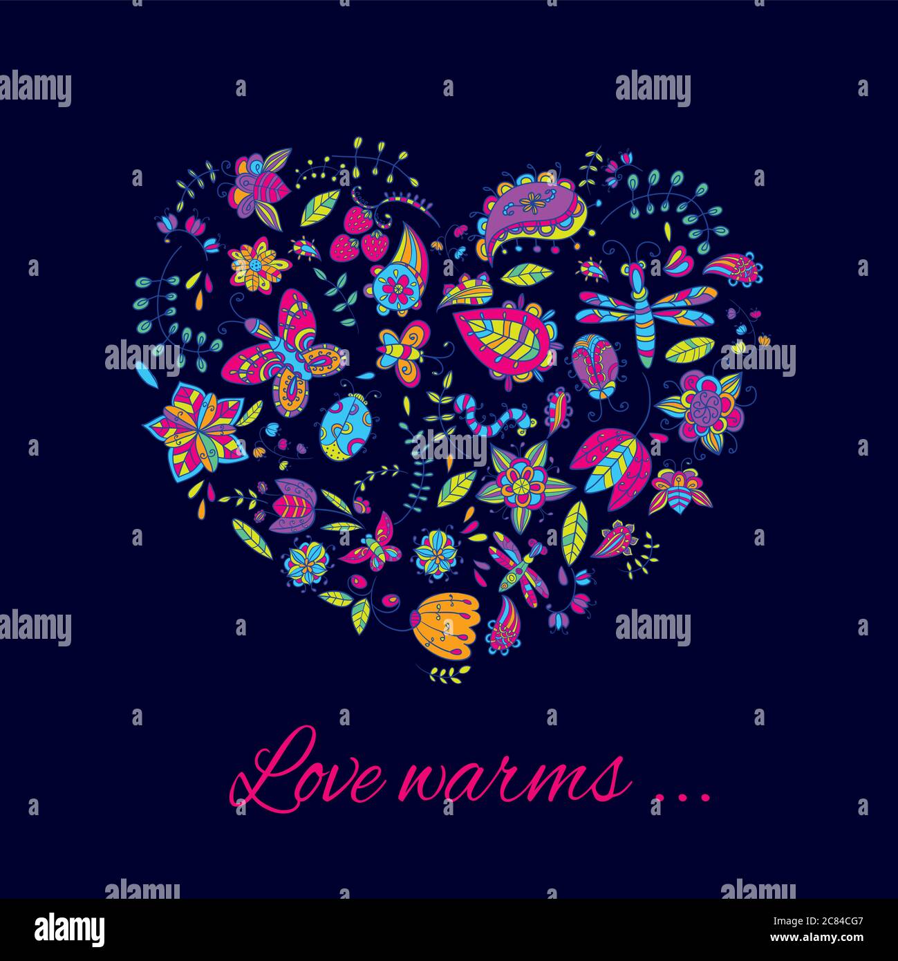 Vector patterns painted by hand. Beautiful doodle. Design elements ...