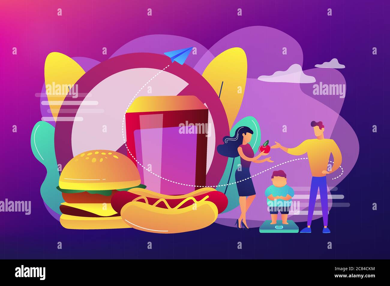 Child overweight concept vector illustration Stock Vector Image & Art ...