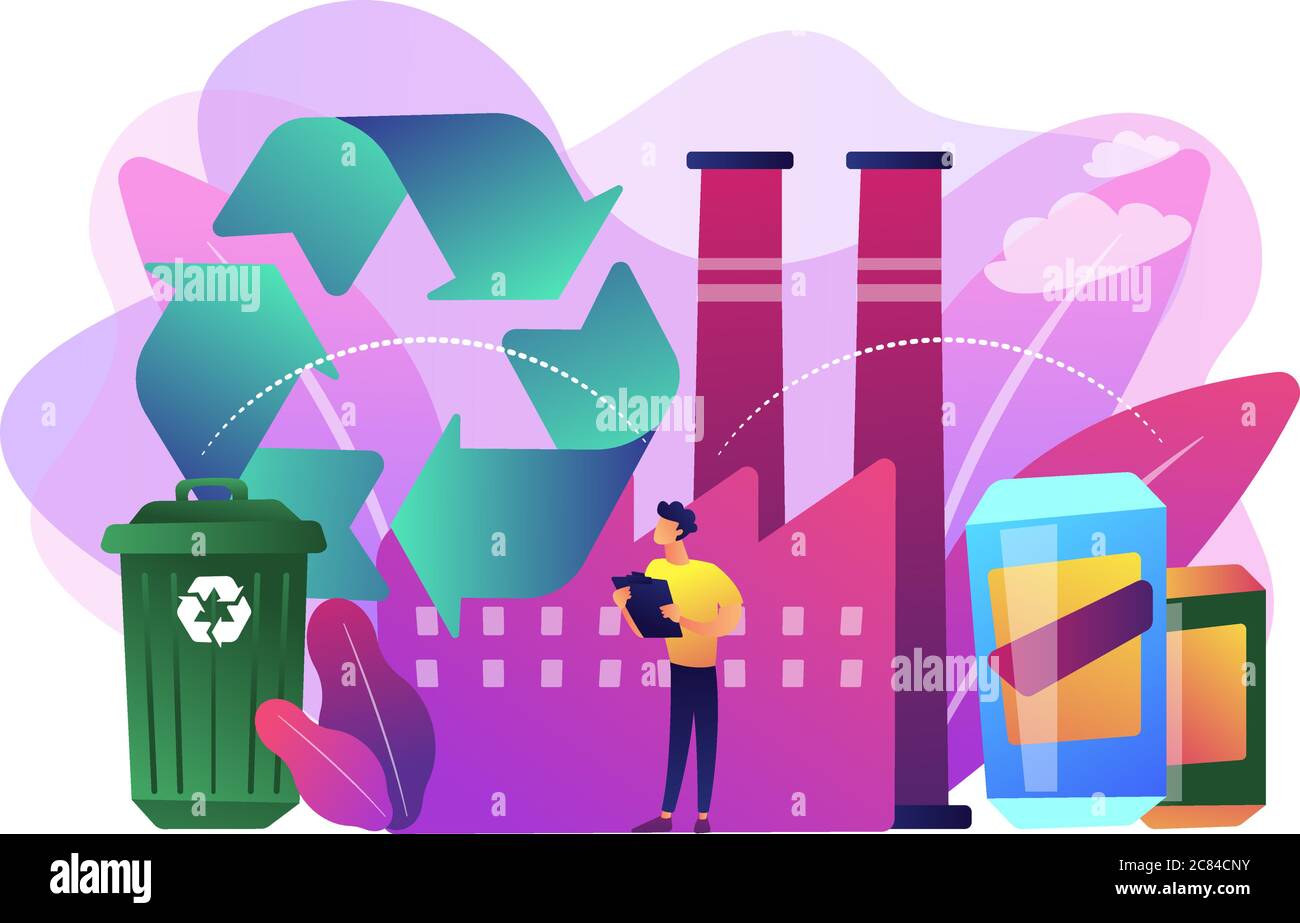 Mechanical recycling concept vector illustration Stock Vector Image ...
