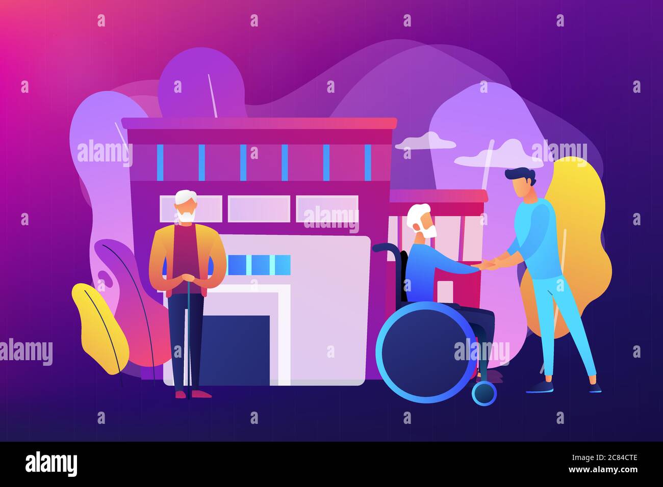 Elderly care concept vector illustration Stock Vector Image & Art - Alamy