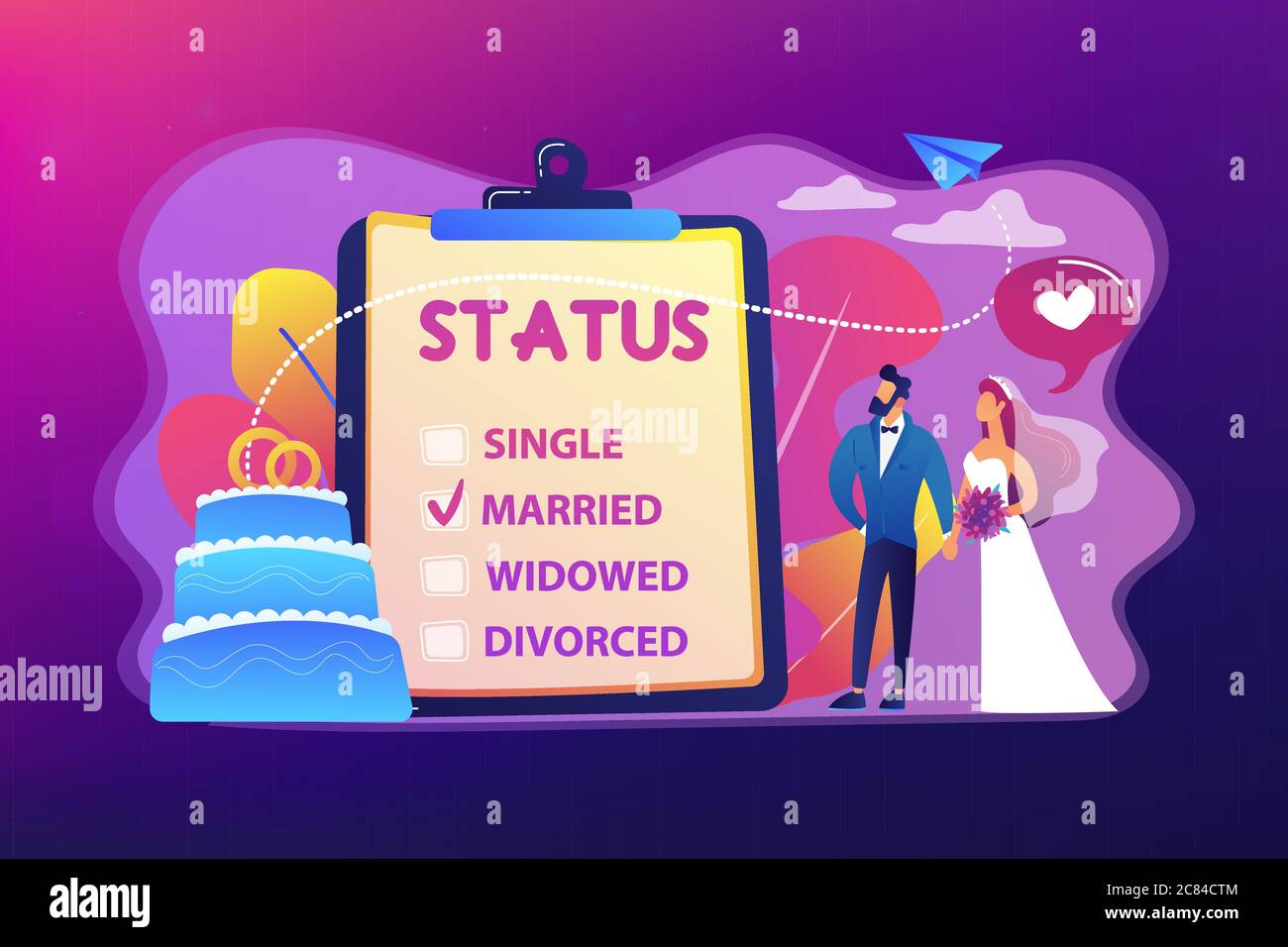 Relationship status concept vector illustration Stock Vector Image ...