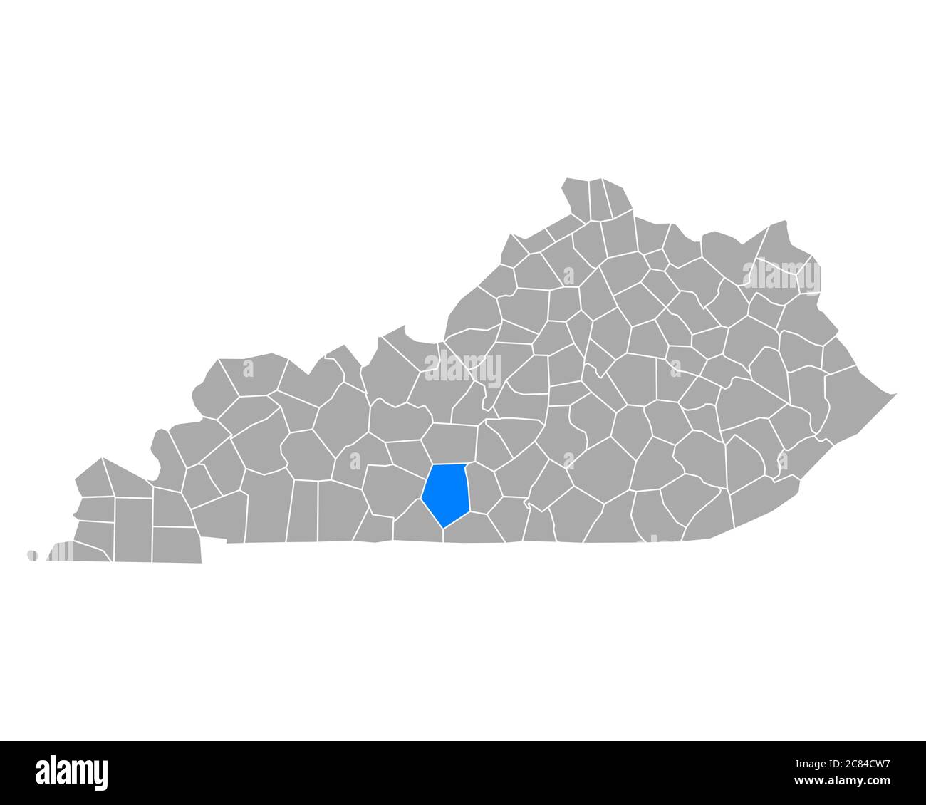Map of Barren in Kentucky Stock Photo - Alamy
