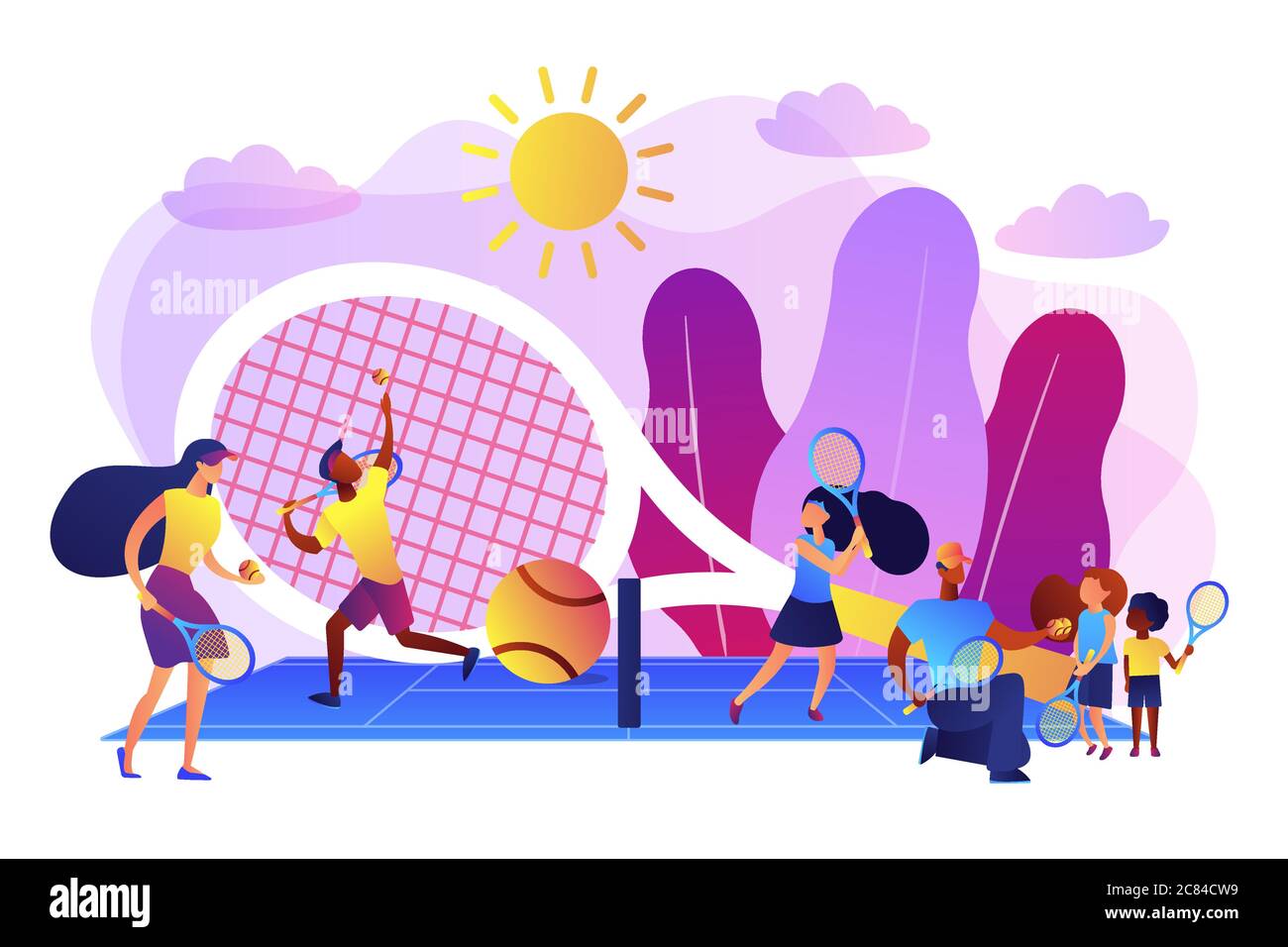 Tennis camp concept vector illustration Stock Vector Image & Art - Alamy