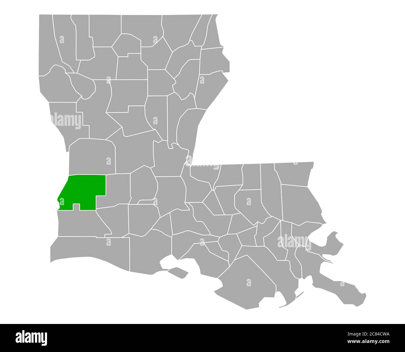 Map of Beauregard in Louisiana Stock Photo - Alamy