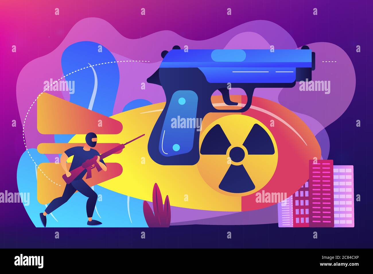 International terrorism concept vector illustration Stock Vector Image ...