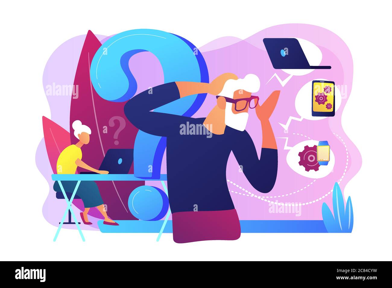 Low-technical communication concept vector illustration Stock Vector ...
