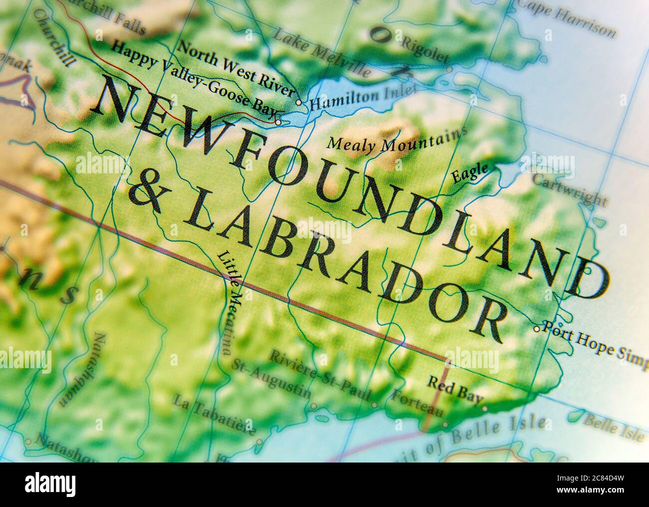 Newfoundland canada province map hi-res stock photography and images ...