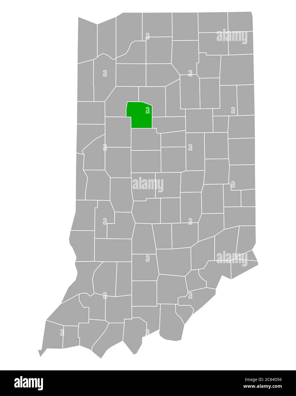 Map of Carroll in Indiana Stock Photo - Alamy