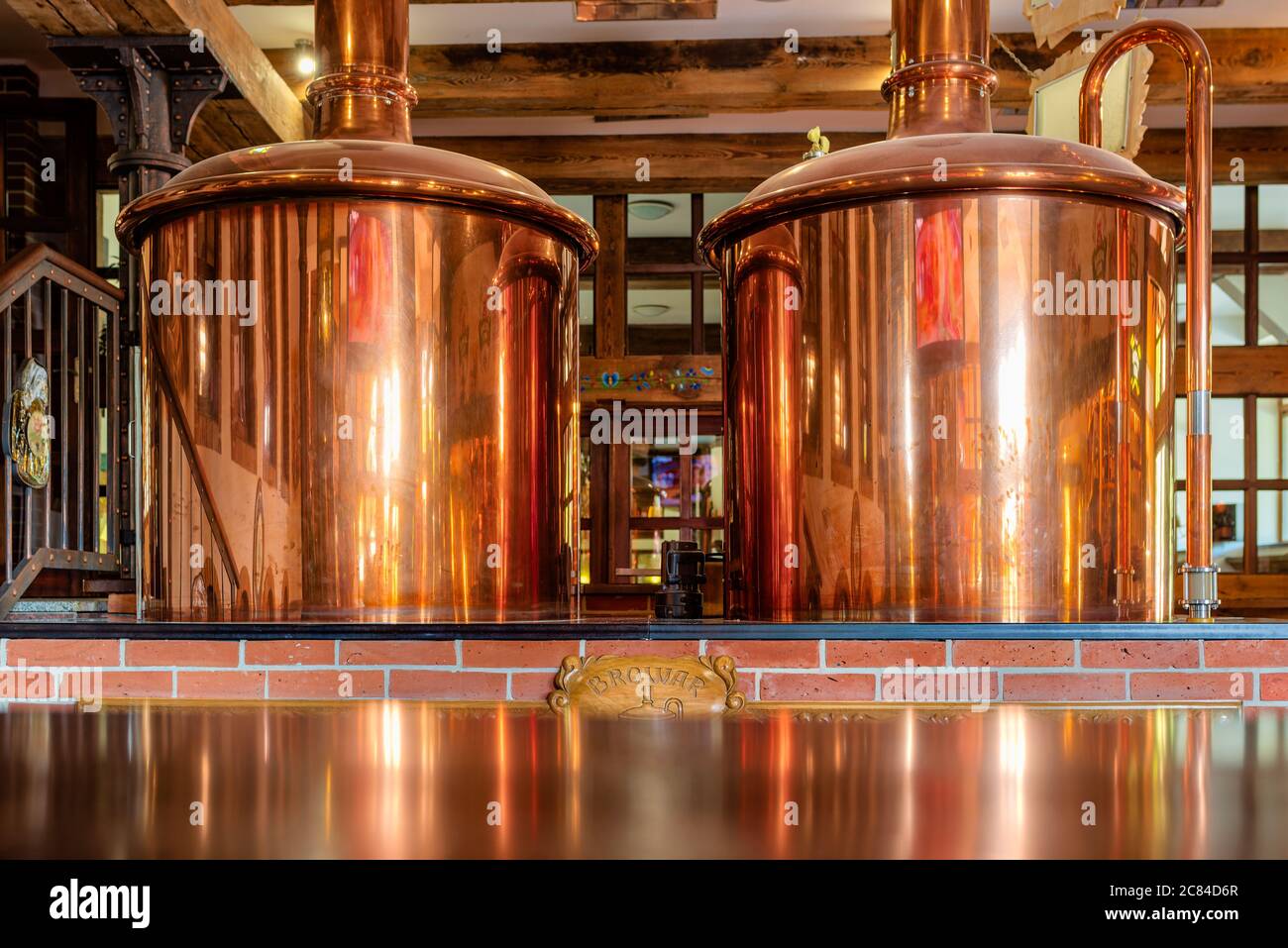 Vats in a small brewery Stock Photo - Alamy