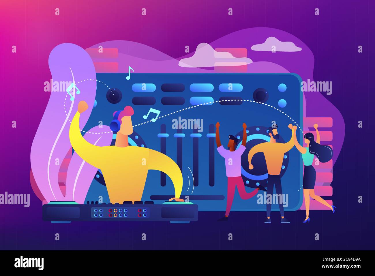 Electronic music concept vector illustration Stock Vector Image & Art ...