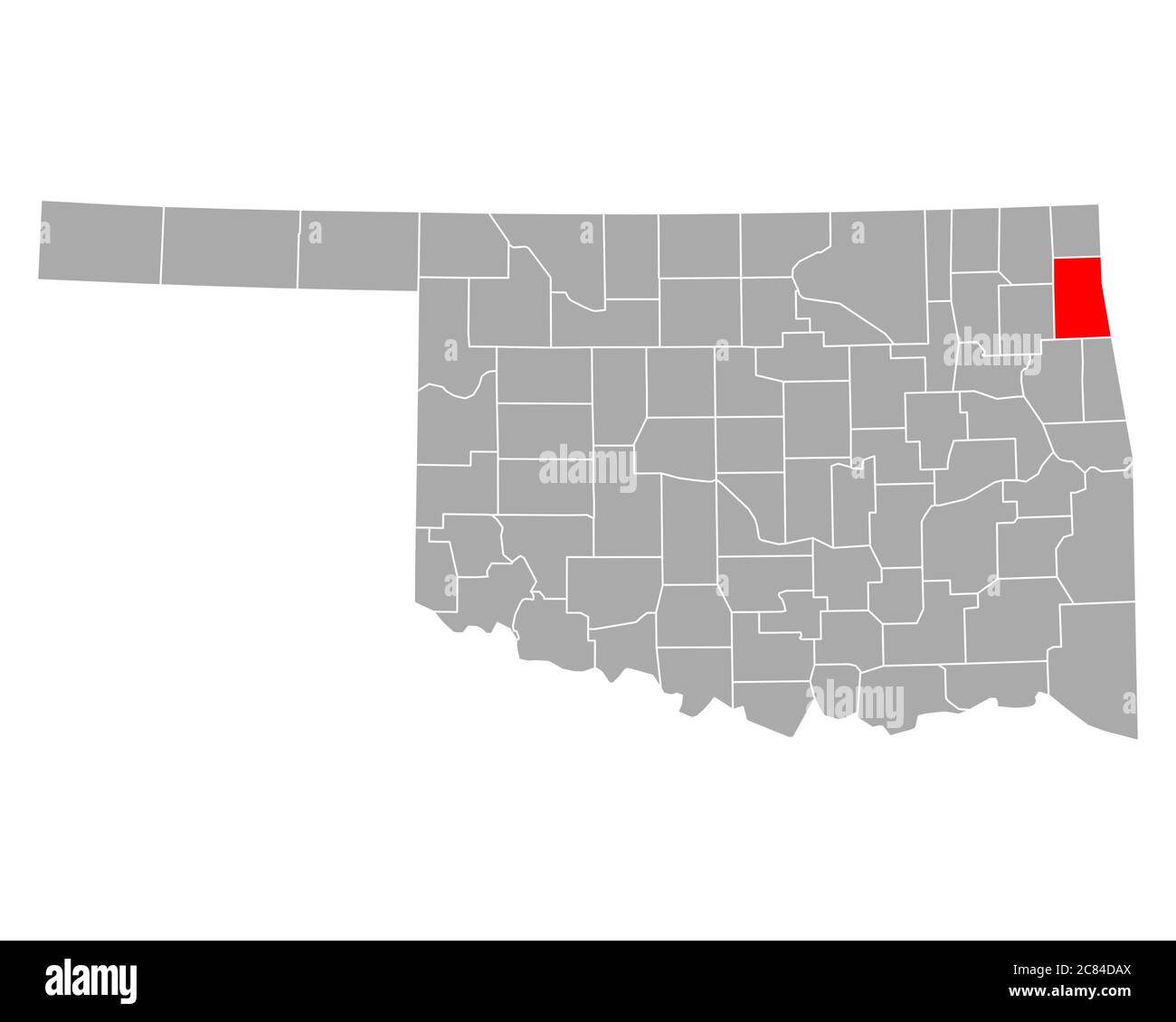 Map of Delaware in Oklahoma Stock Photo - Alamy