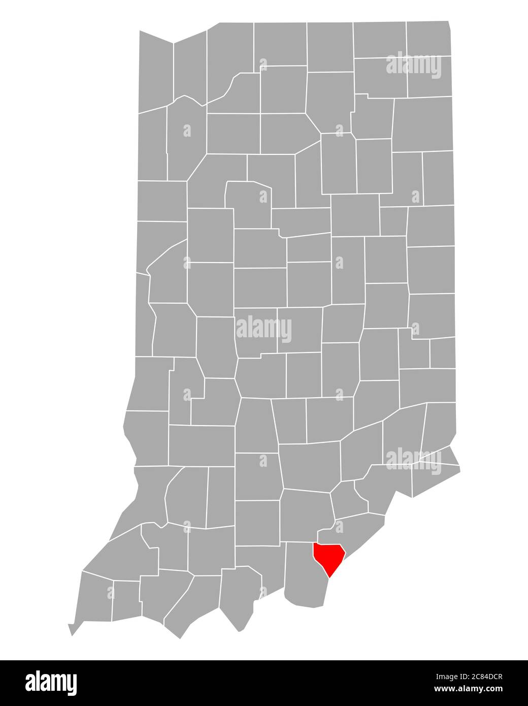 Map of Floyd in Indiana Stock Photo - Alamy