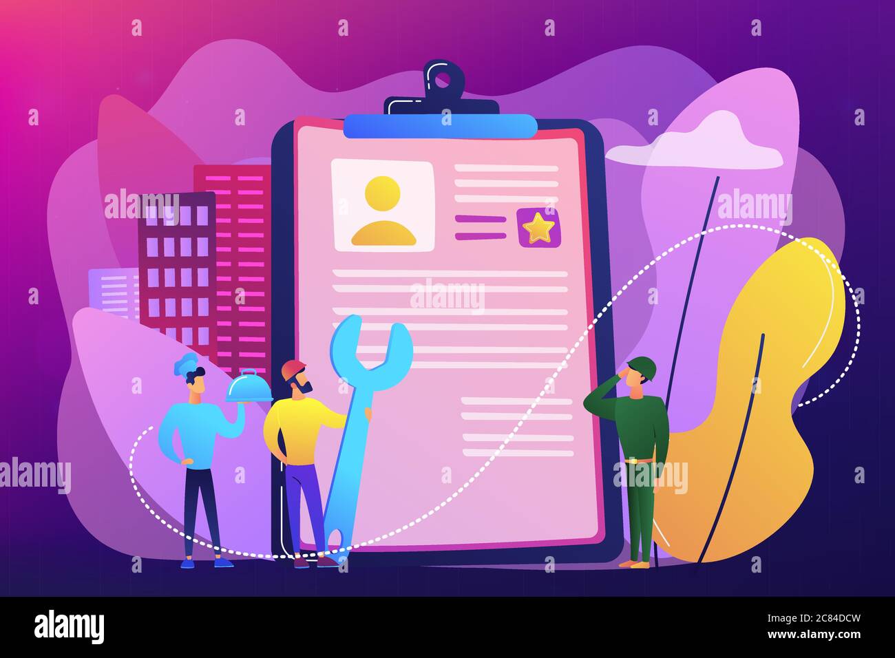 Alternative civilian service concept vector illustration Stock Vector ...