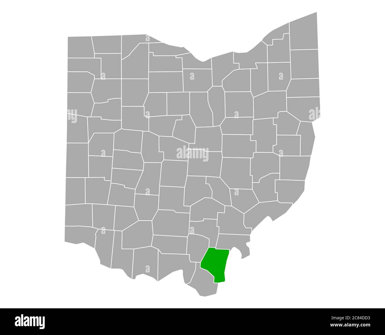 Map of Gallia in Ohio Stock Photo - Alamy