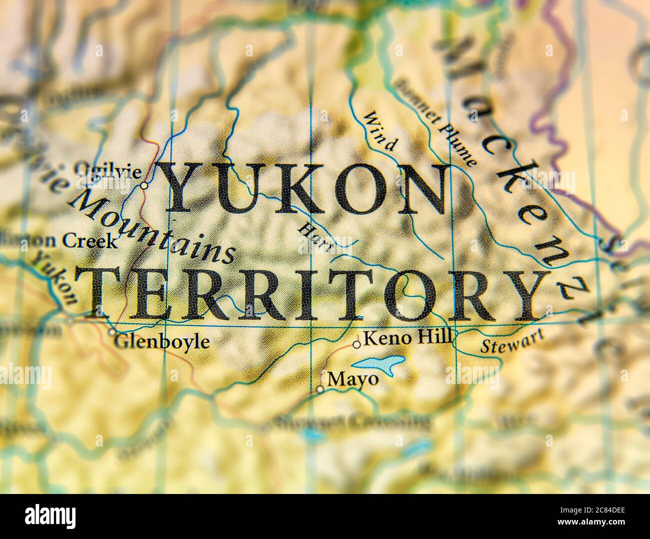 Yukon territory map hi-res stock photography and images - Alamy