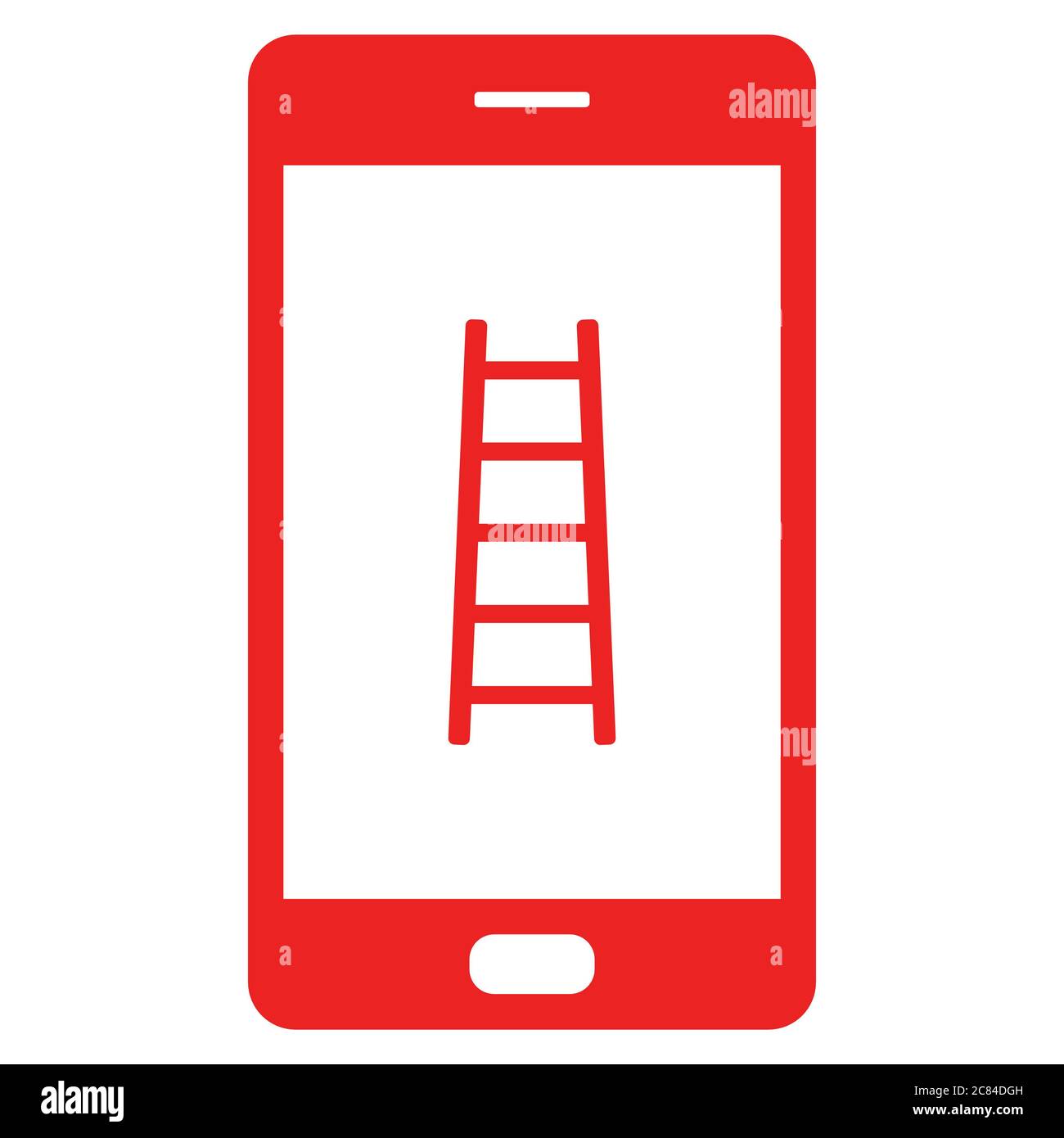 Ladder and smartphone Stock Photo - Alamy
