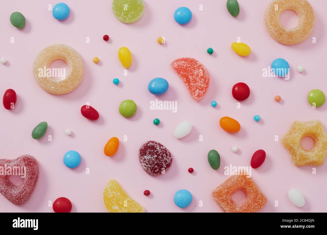 Assorted sweets variety background Stock Photo - Alamy