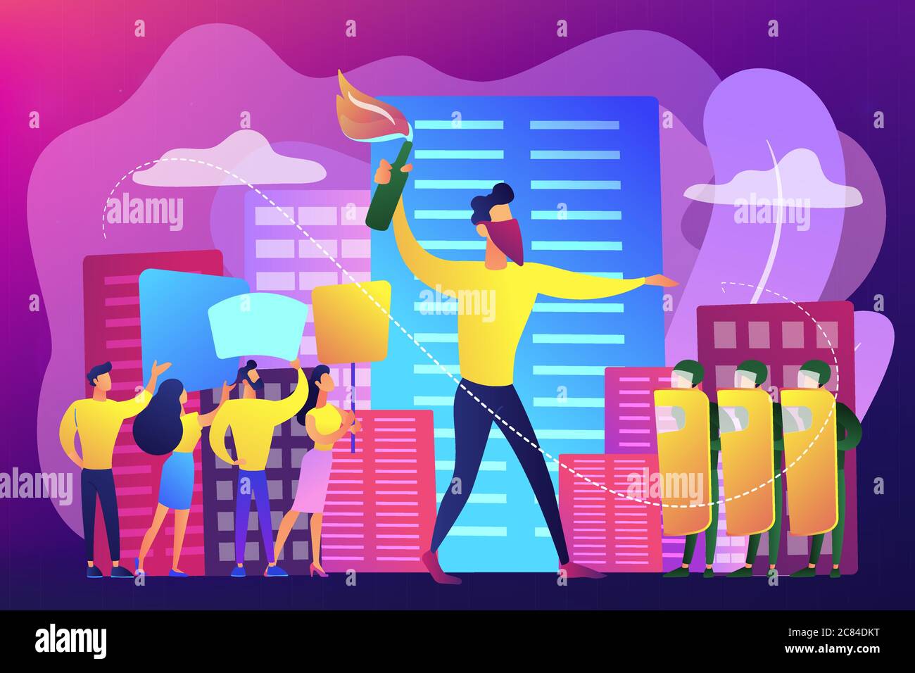 Mass demonstration concept vector illustration Stock Vector Image & Art ...