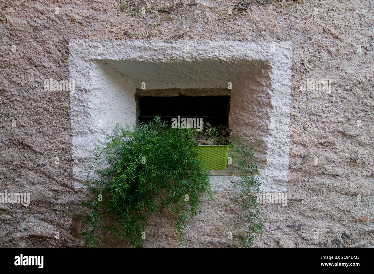 Typical old stone window detail of a the old village center of Bigorio ...