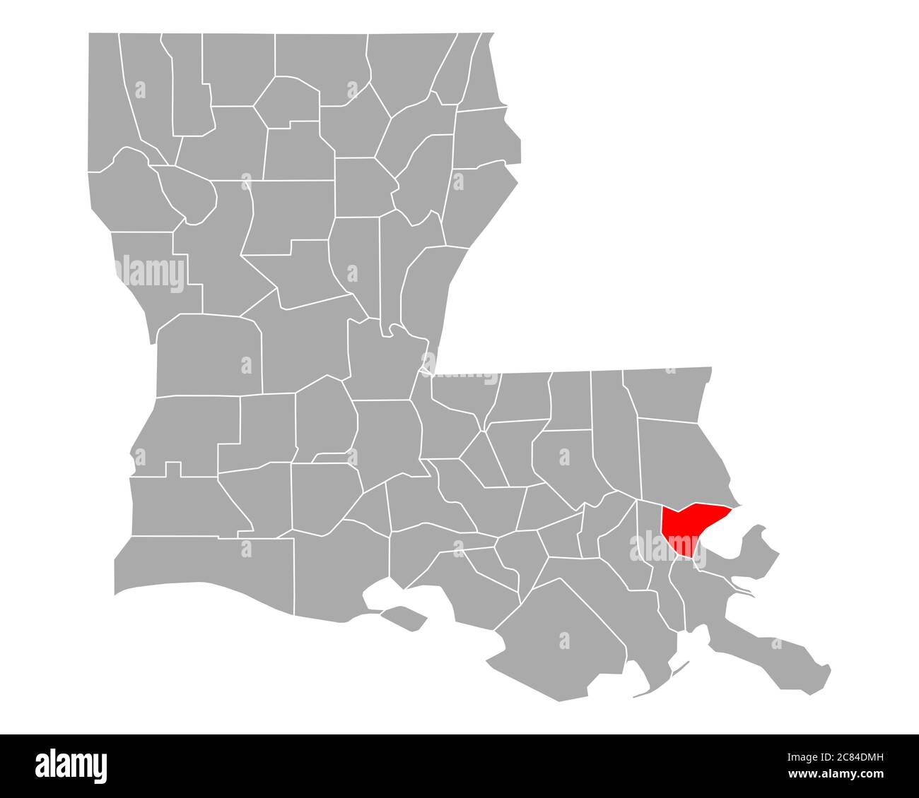 Map of Orleans in Louisiana Stock Photo - Alamy