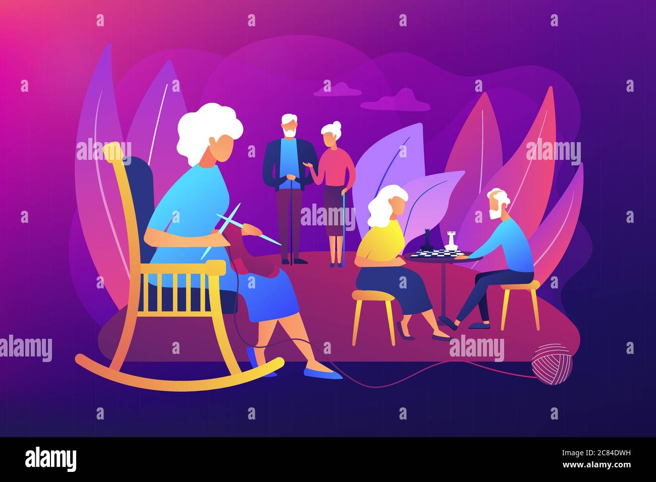 Activities for seniors concept vector illustration Stock Vector Image ...