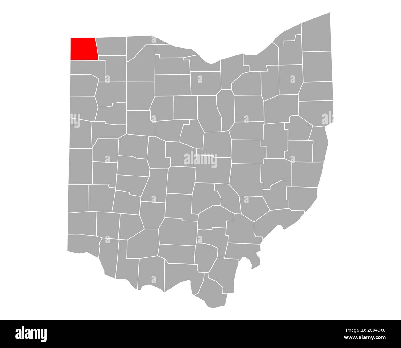 Map of Williams in Ohio Stock Photo - Alamy