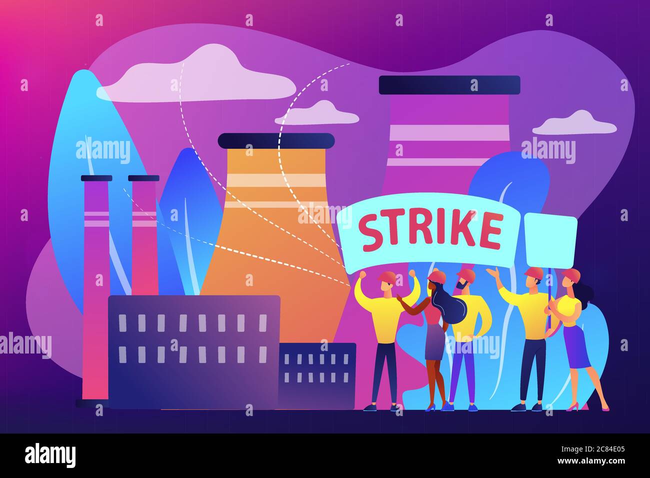 Strike action concept vector illustration Stock Vector Image & Art - Alamy