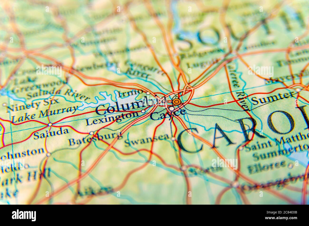Geographic map of Columbia Stock Photo - Alamy