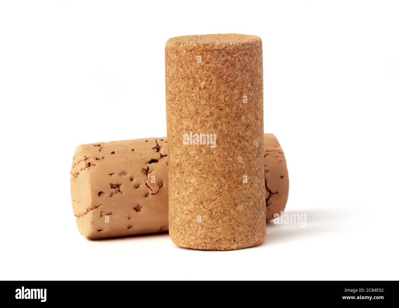 Wine corks on white background Stock Photo - Alamy